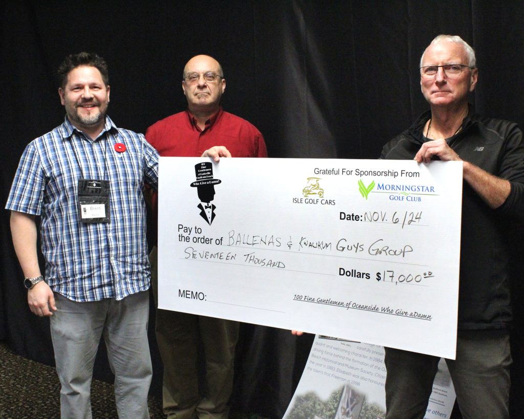 The 100 Men of Oceanside Awards $17,000 to the Ballenas & Kwalikum Guys ...